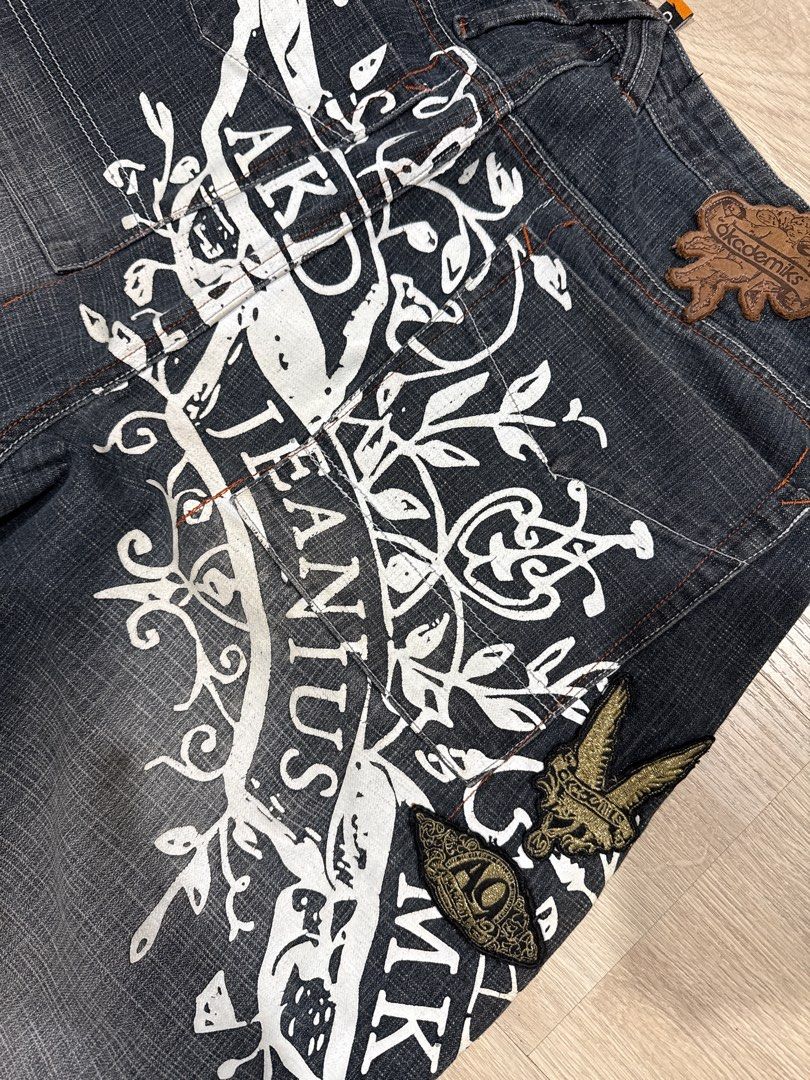 Akademiks rare print y2k baggy 20s, Men's Fashion, Bottoms, Jeans on ...