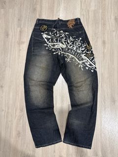 Akademiks rare print y2k baggy 20s, Men's Fashion, Bottoms, Jeans on ...