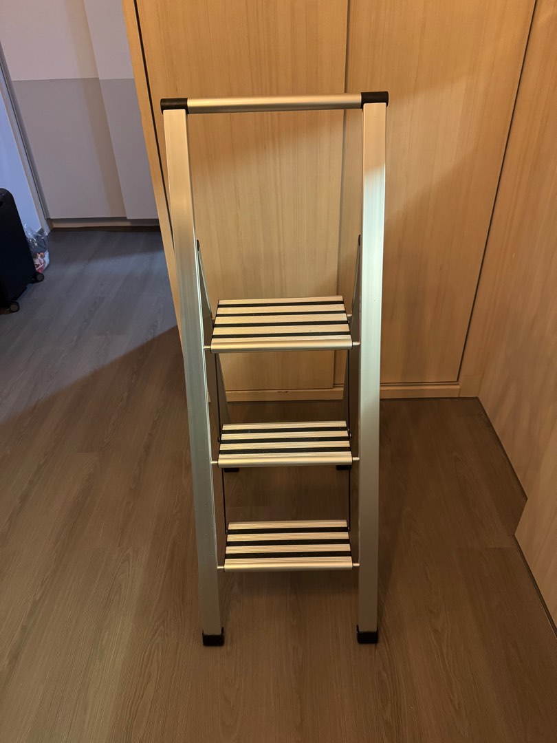 Aluminum 3-Step Ladder, Furniture & Home Living, Home Improvement & Organisation, Ladders ...