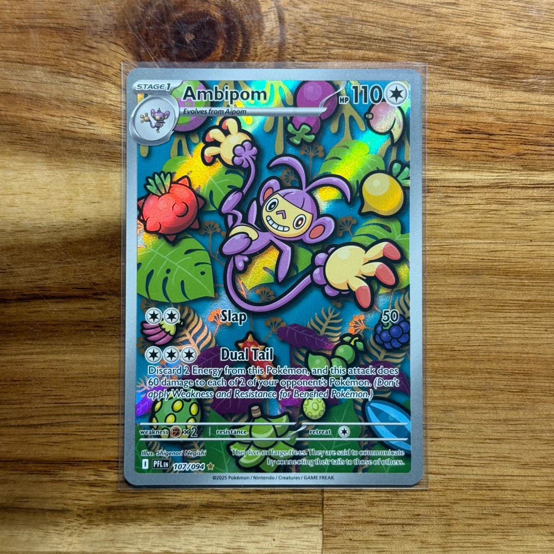 Ambipom #107 Pokemon Phantasmal Flames IR Illustration Rare IR Card ...