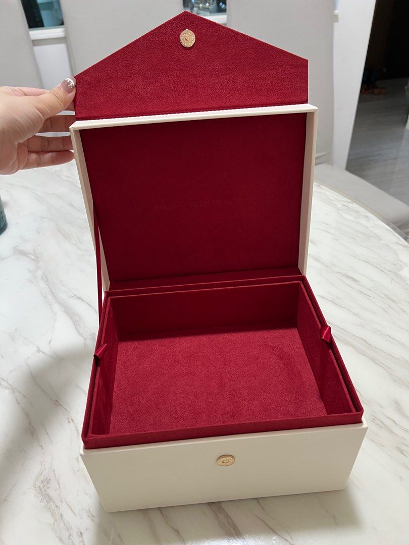 AMIRO Jewelry Box - White and Red, Women's Fashion, Jewelry ...