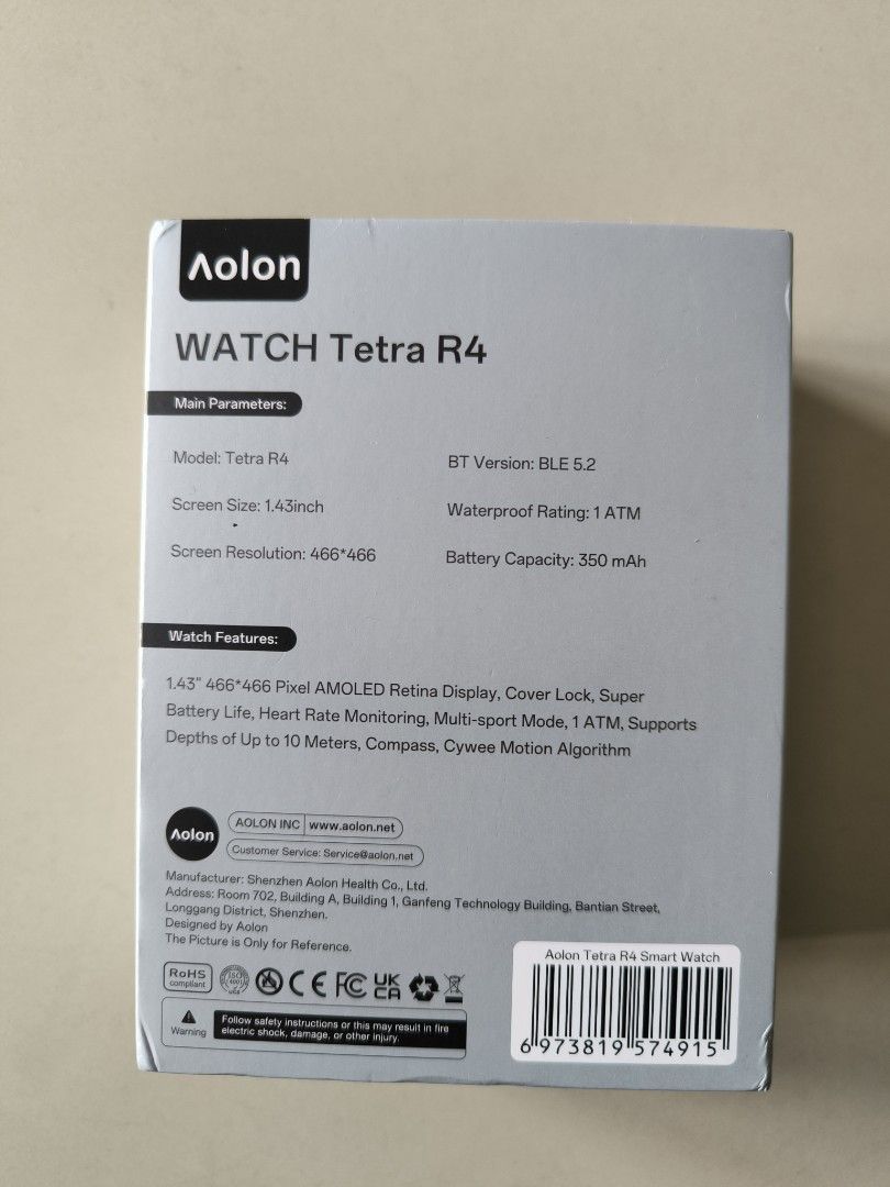 Aolon WATCH Tetra R4 Smartwatch, Mobile Phones & Gadgets, Wearables ...