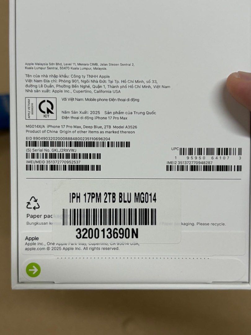 Apple iPhone 17 Pro Max - Deep Blue - 2TB, Mobile Phones & Gadgets ...