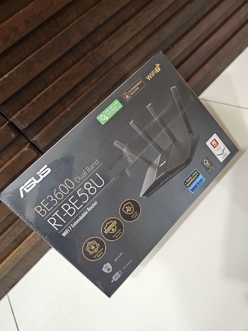 ASUS BE3600 Dual Band RT-BE58U WiFi 7 Extensible Router, Computers ...