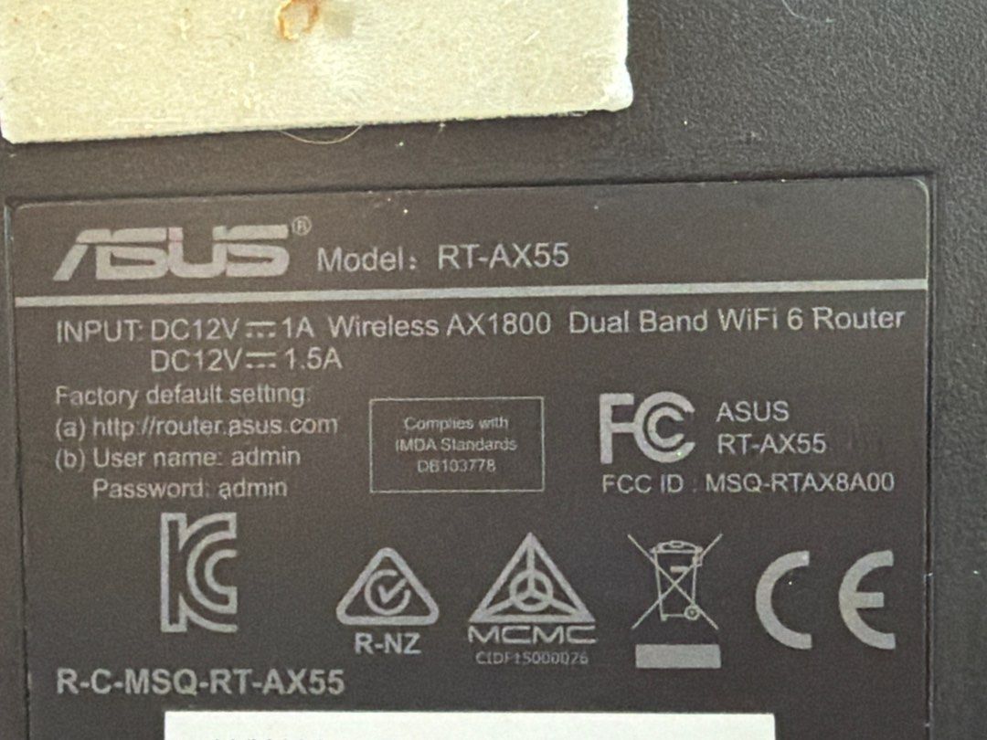 ASUS RT-AX55 Wireless AX1800 Dual Band WiFi 6 Router, Computers & Tech ...