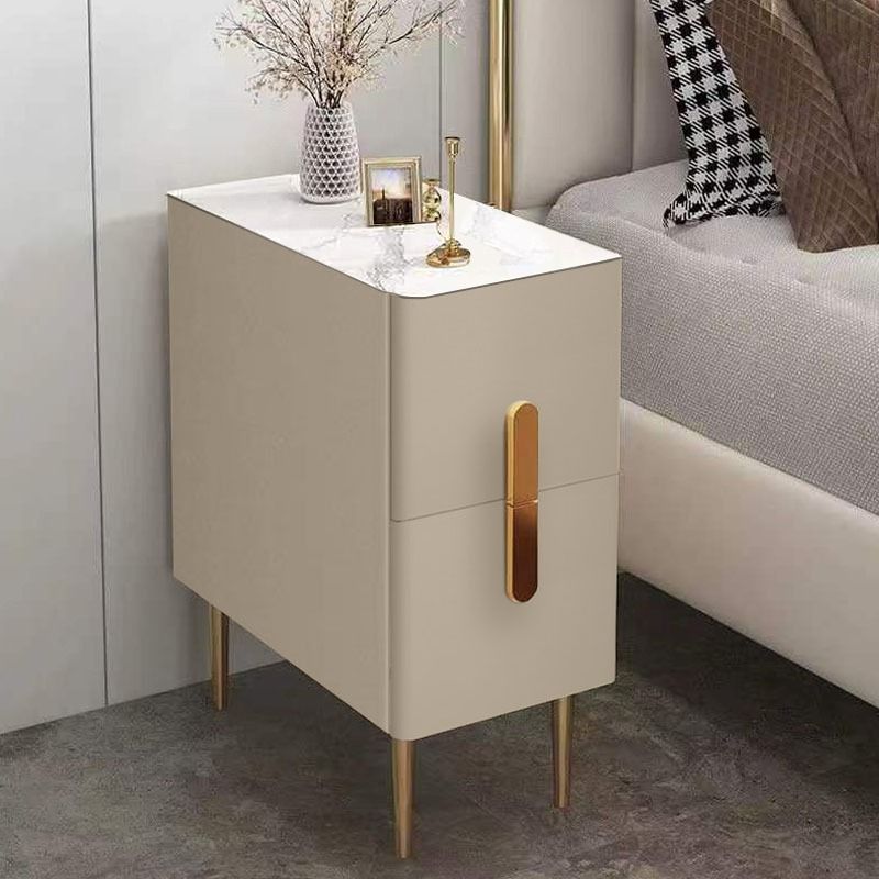 Bedside Table🌟🌟Sintered Stone Top Bedside Cabinet/2 Storage Drawer Side ...