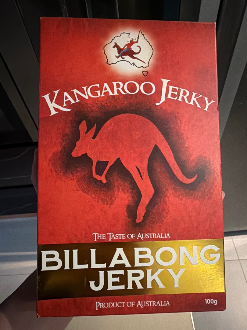 Billabong Kangaroo Jerky - 100g - Best Before Jun 2026, Food & Drinks ...