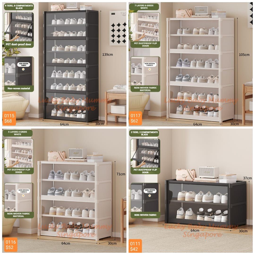 Black Bamboo Shoe Rack Bench | Seat Wearing Taking off Shoes | Shoe ...