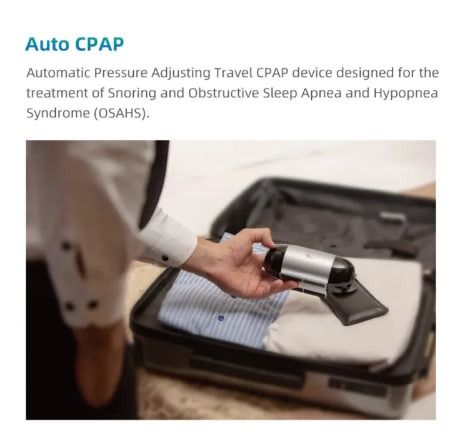 BMC M1 Mini Auto CPAP (APAP) With P2H Nasal Pillow Mask, Health ...