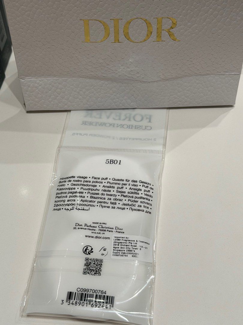 BN Dior Forever Cushion Powder Applicator (Sachet of 2 Puffs for Loose ...