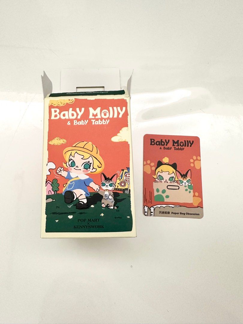 BNIB Baby Molly & Baby Tabby - Paper Bag Obsession POP MART, Hobbies ...