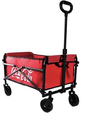 BNIB The Coca-Cola Company Coca Cola Coke 4 Wheel Folding Wagon Trolley ...