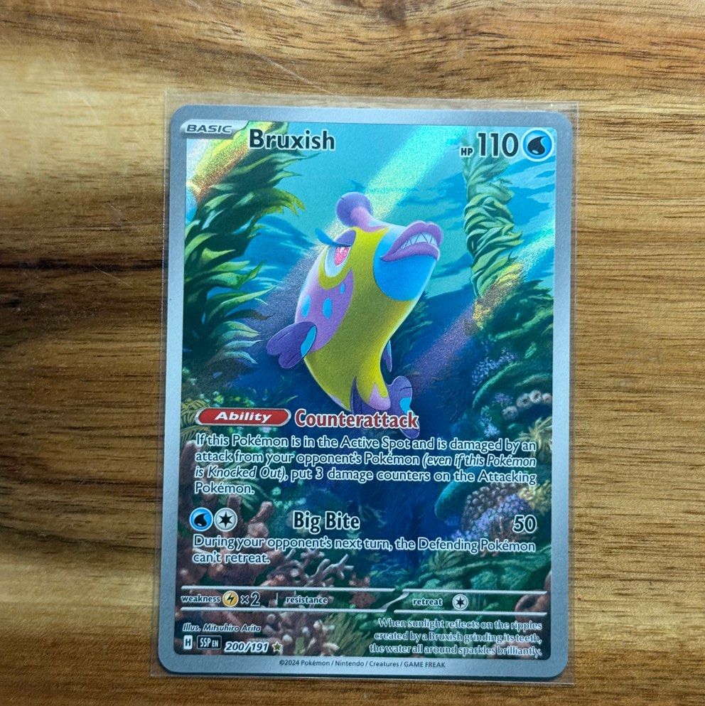 Bruxish #200 Pokemon Surging Sparks IR Illustration Rare Card, Hobbies ...