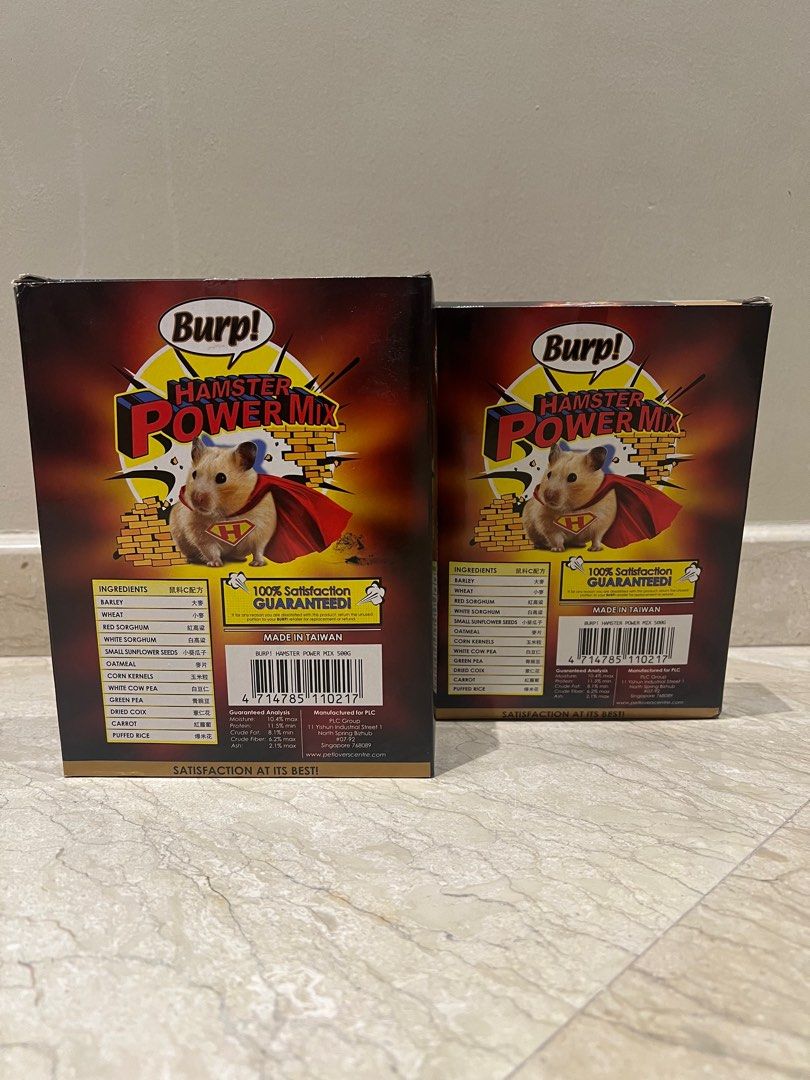 Burp Hamster Food, Pet Supplies, Pet Food on Carousell