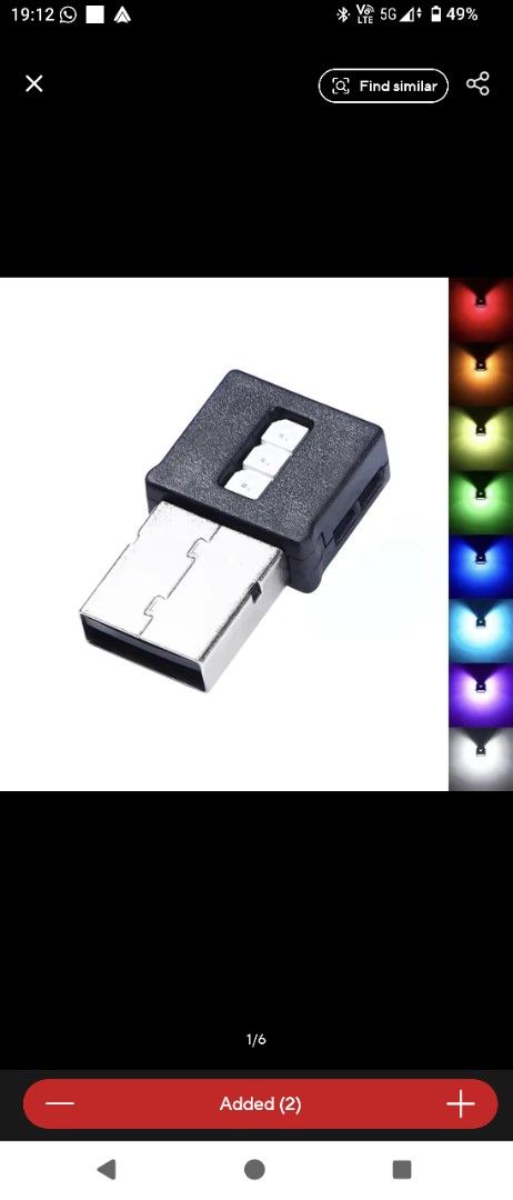 Car USB Type-A Ambient Light Sensor/Mood light, Car Accessories ...