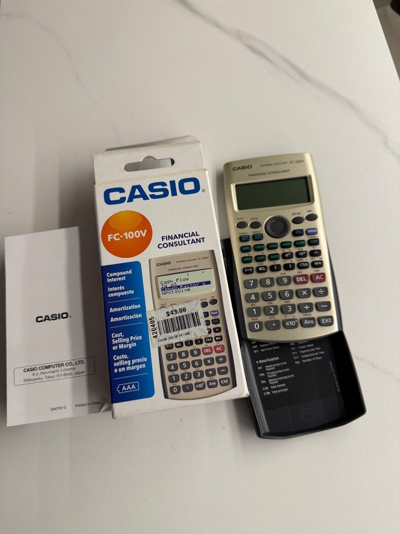 Casio FC-100V Calculator, Computers & Tech, Office & Business ...