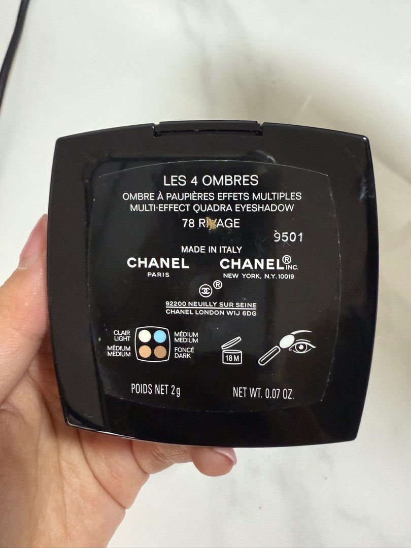 Chanel Les 4 Ombres Eyeshadow Palette - 78 RIVAGE, Beauty & Personal ...