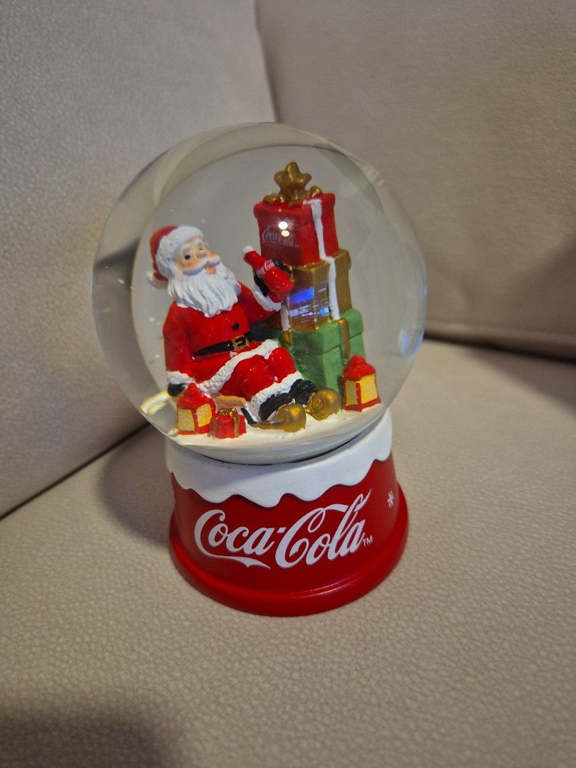 Coca-Cola Christmas Santa Snow Globe, Furniture & Home Living, Home ...