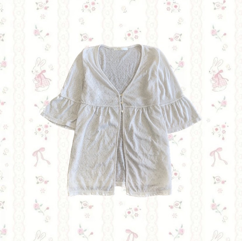 SOLD! Cream Cardigan | sawako, aesthetic, morikei, y2k, coquette ...