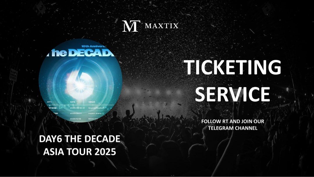 DAY6 TICKETS, Tickets & Vouchers, Event Tickets on Carousell