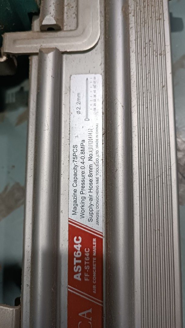 DCA Air Concrete Nailer, Furniture & Home Living, Home Improvement ...