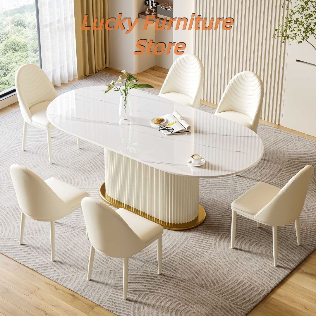 Dining Table/Sintered Stone Dining Table/Restaurant Oval Dining Table ...