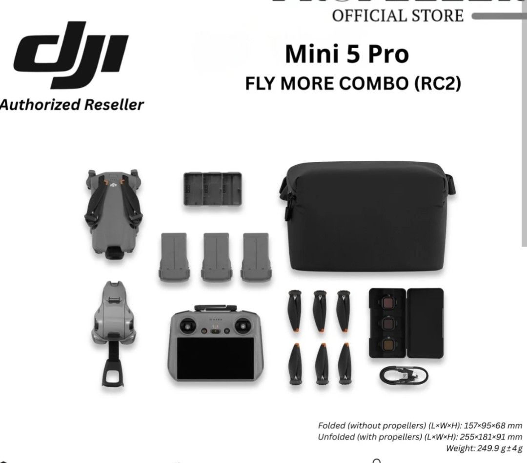 DJI Mini 5 pro combo plus, Photography, Drones on Carousell