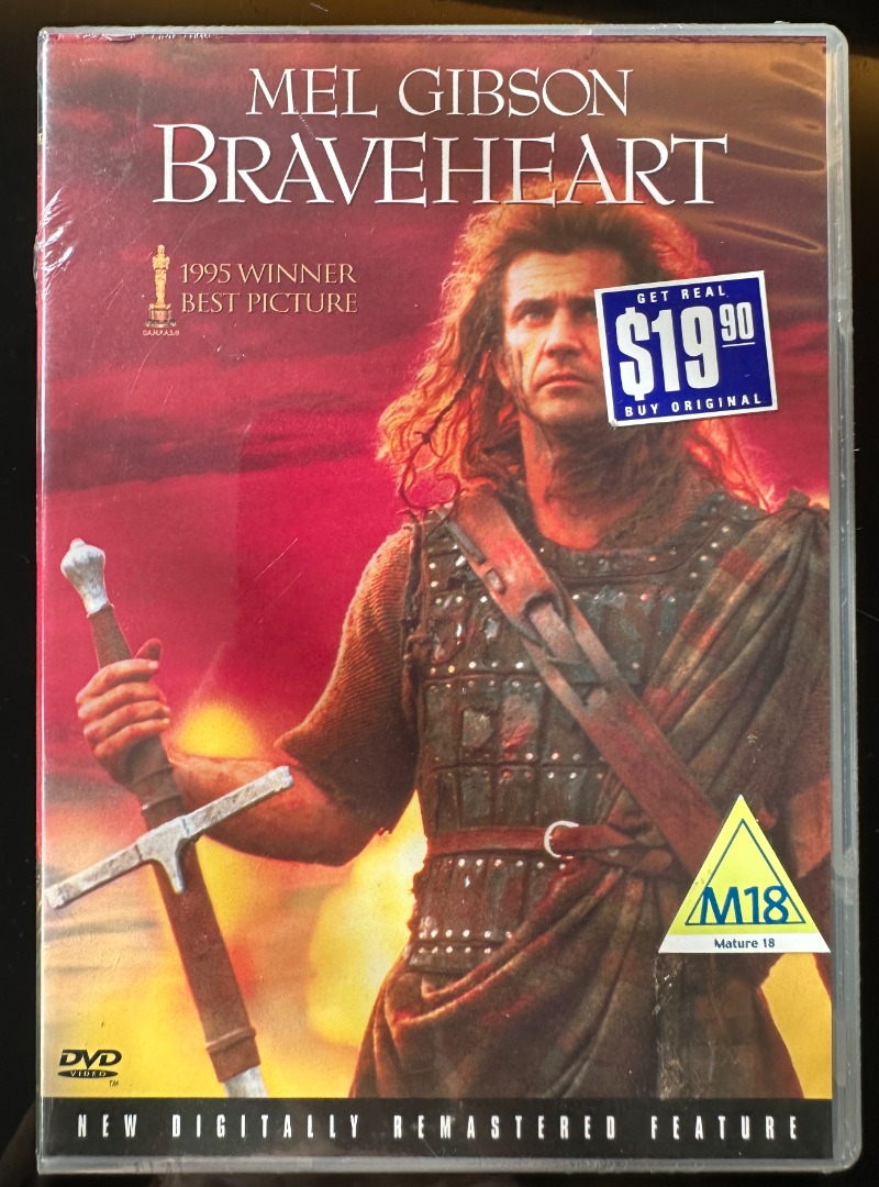 DVD Braveheart (1995) Never Opened, Hobbies & Toys, Music & Media, CDs ...