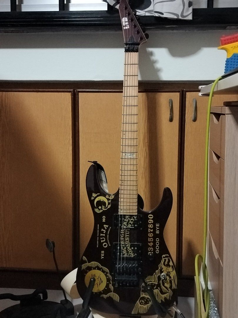 ESP Ouija Guitar - Black, Hobbies & Toys, Musical Instruments on Carousell