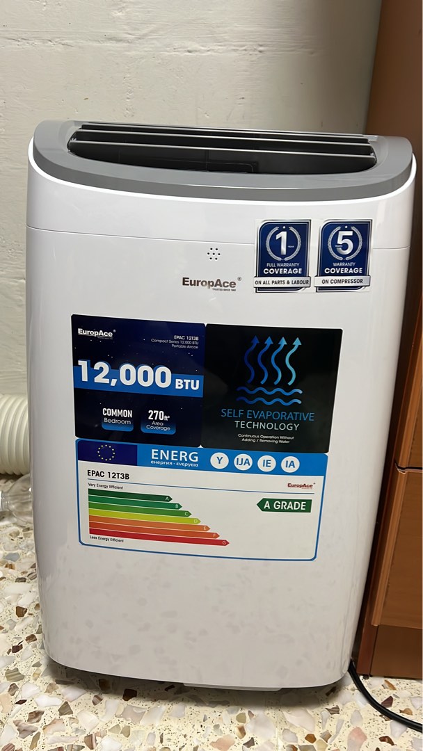 EuropAce Portable Air Conditioner 12,000 BTU, TV & Home Appliances ...