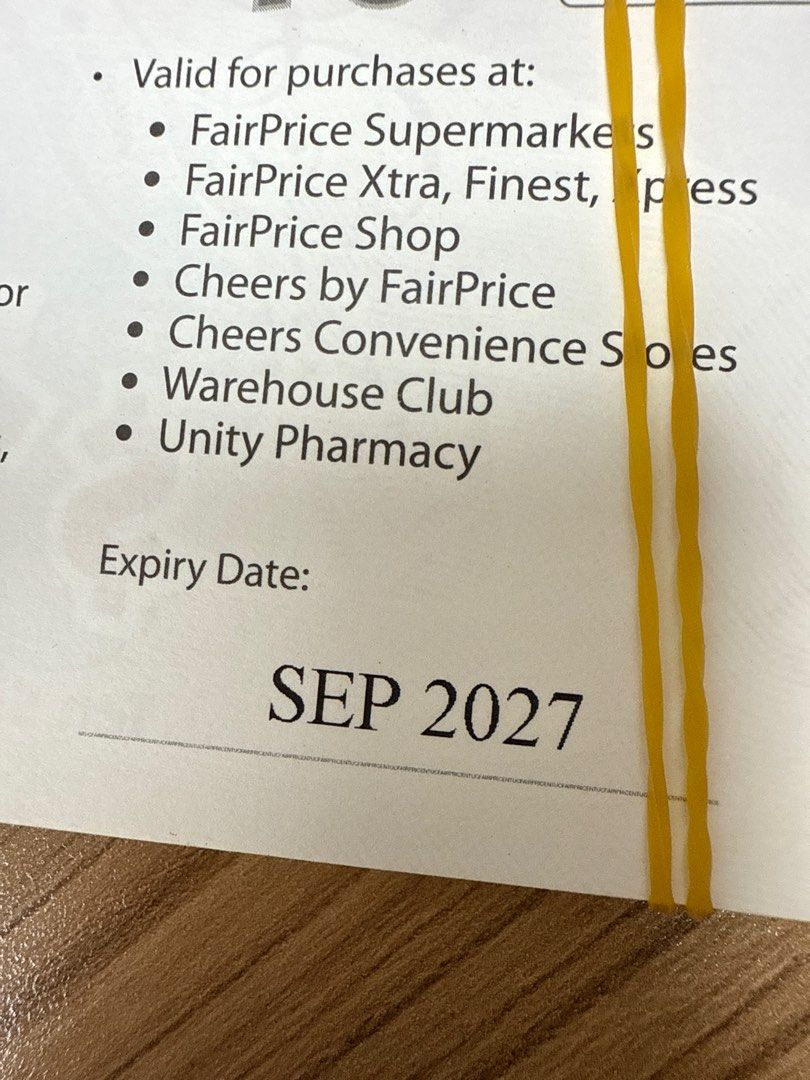 FairPrice vouchers - Valid Until Sep 2027, Video Gaming, Gaming ...