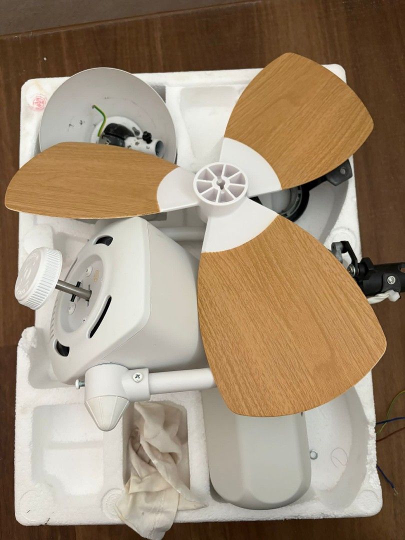 Fanco Dono Corner Fan 16" - White Wood, Furniture & Home Living ...