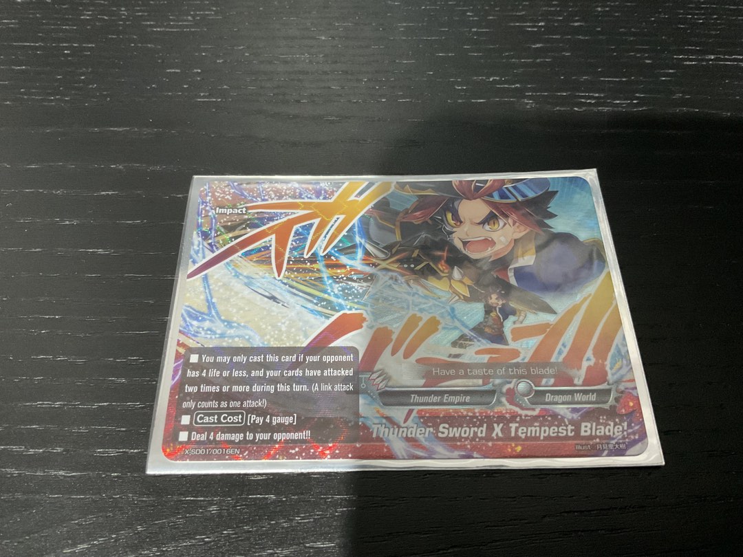 Future Card Buddyfight Thunder Sword X Tempest Blade, Hobbies & Toys ...
