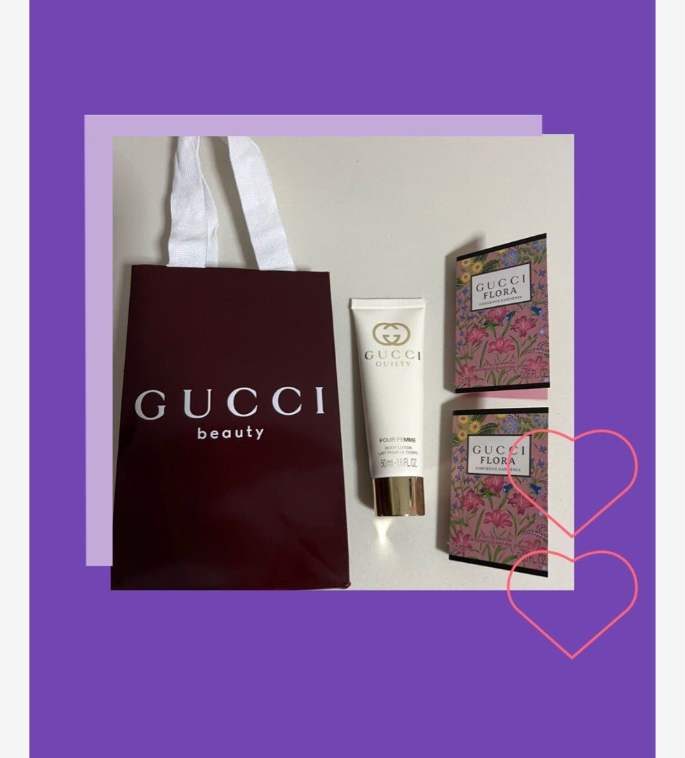 Gucci Beauty Set - Body Lotion & Perfume Samples, Beauty & Personal ...