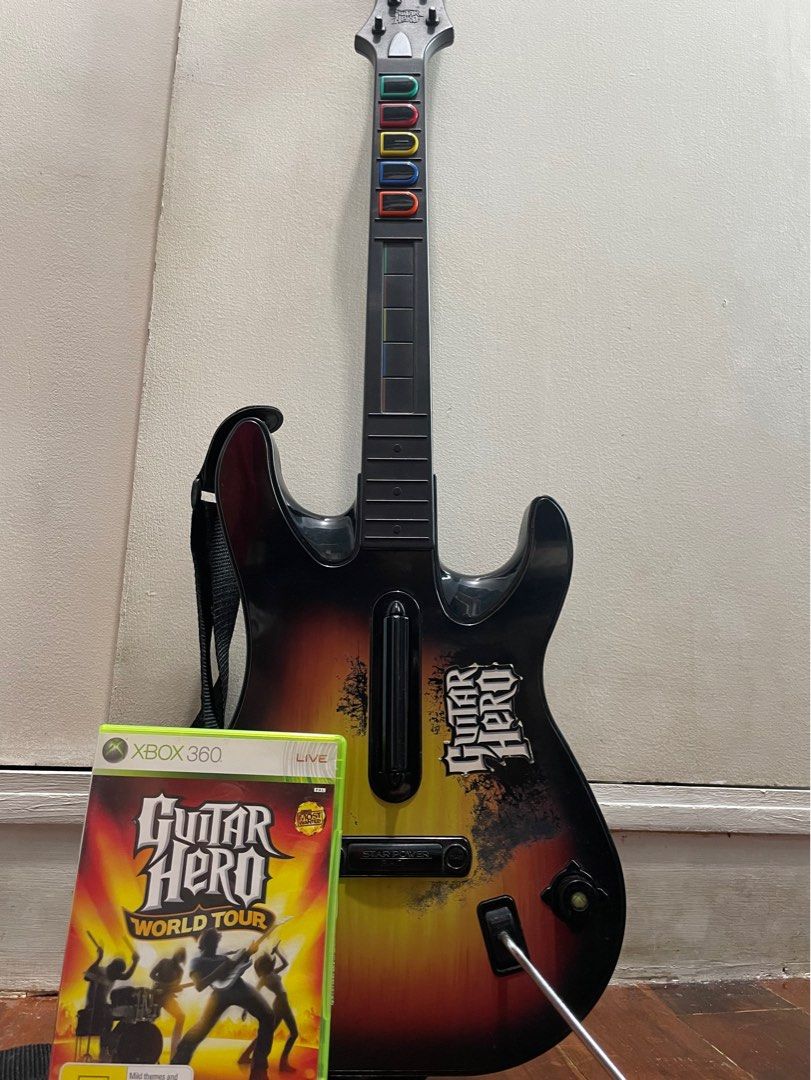 Xbox 360 Guitar Hero World Tour controller [RARE], Video Gaming, Gaming ...