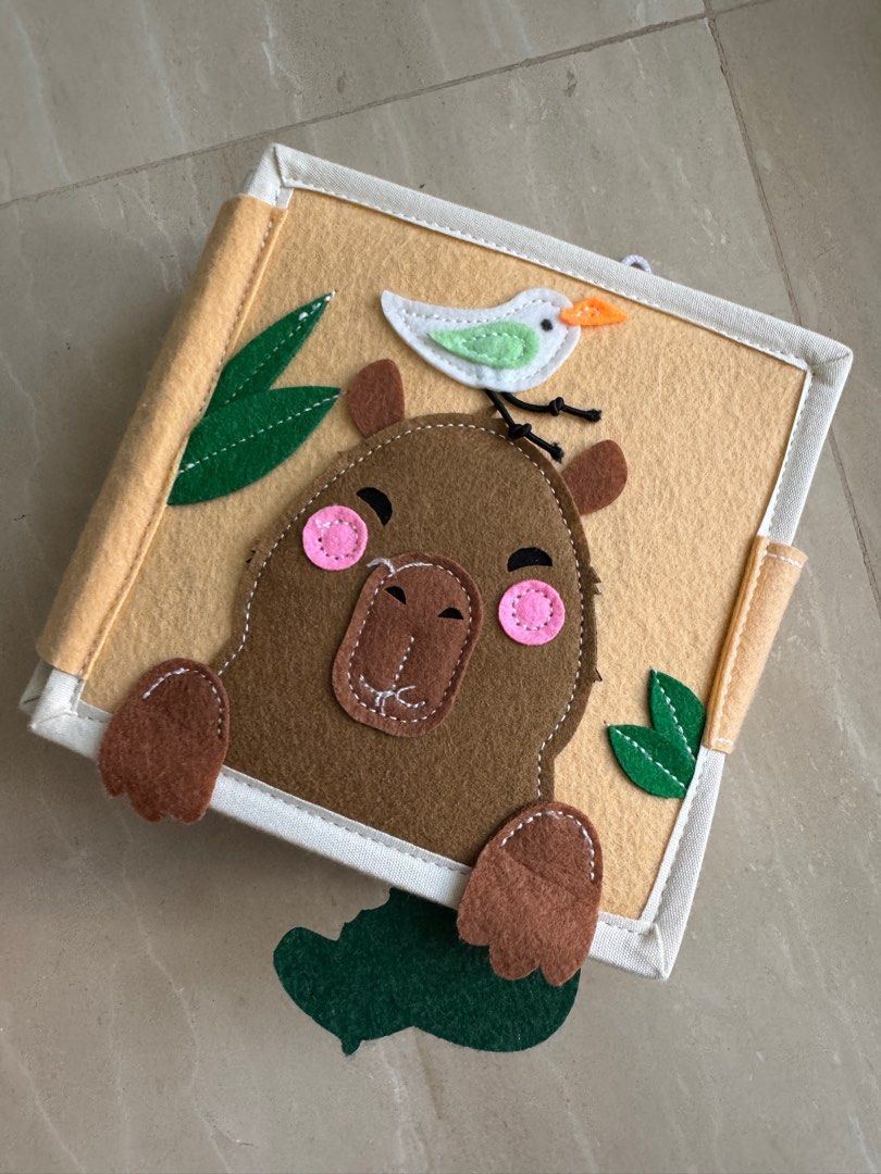 Handmade Felt Activity Book - Capybara Theme, Hobbies & Toys, Books ...