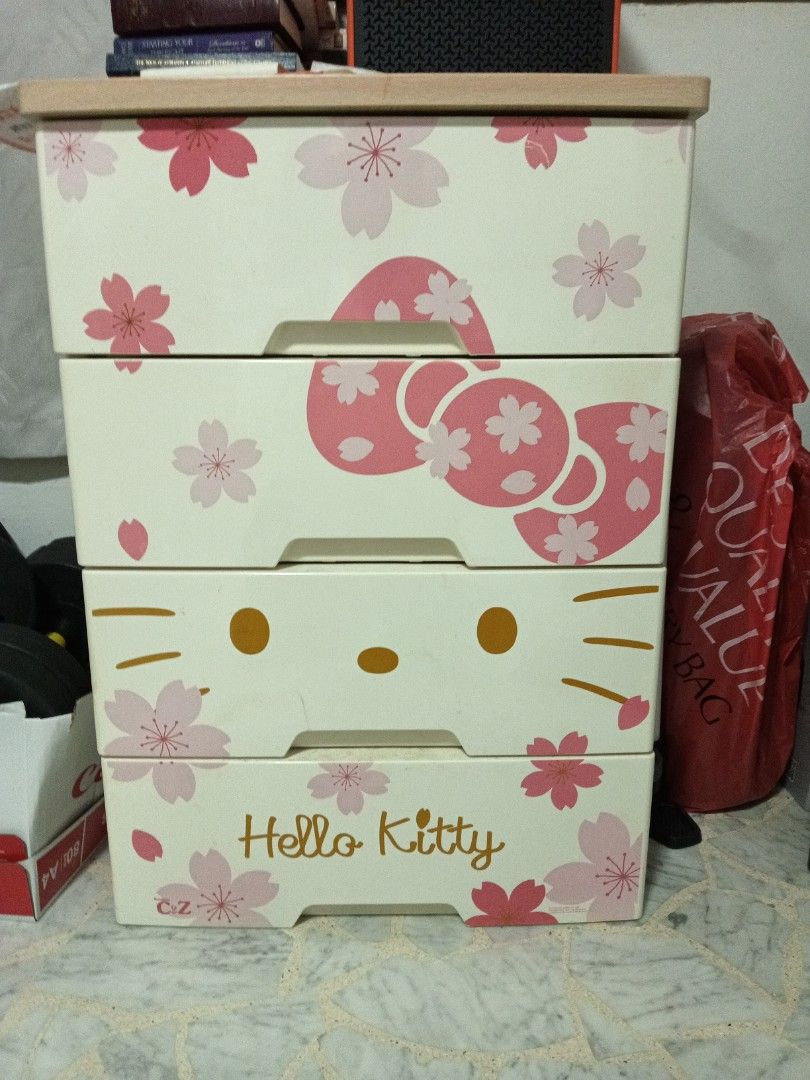 Hello Kitty 4-Tier Storage Drawer, Furniture & Home Living, Furniture ...