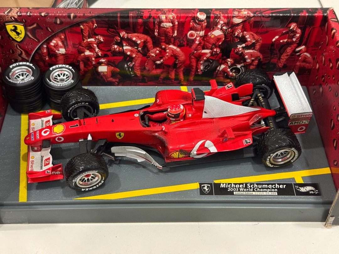 Hot Wheels Ferrari F1 Michael Schumacher 2003 World Champion, Hobbies ...