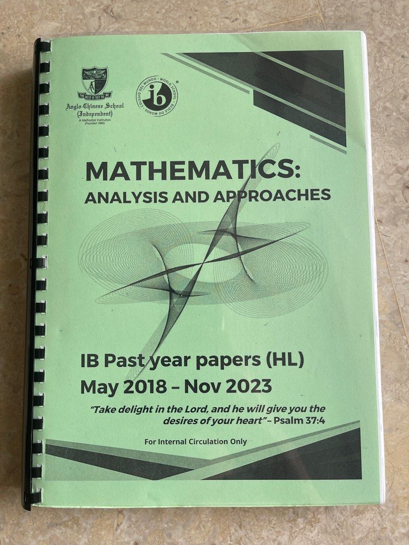IB Mathematics Analysis and Approaches HL Past Year Papers, Hobbies ...