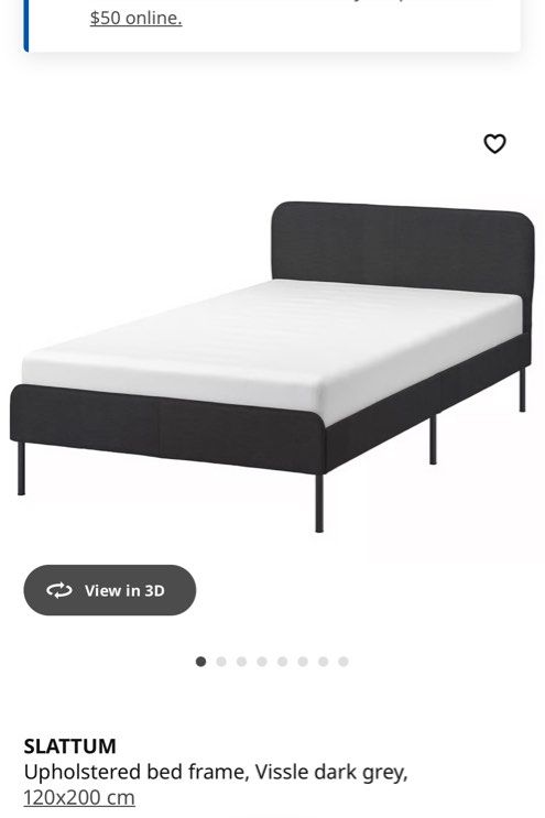 Ikea bed frame (Slattum), Furniture & Home Living, Furniture, Bed ...