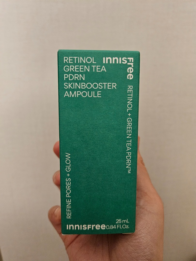 Innisfree Retinol Green Tea PDRN Skin Booster Ampoule, Beauty ...