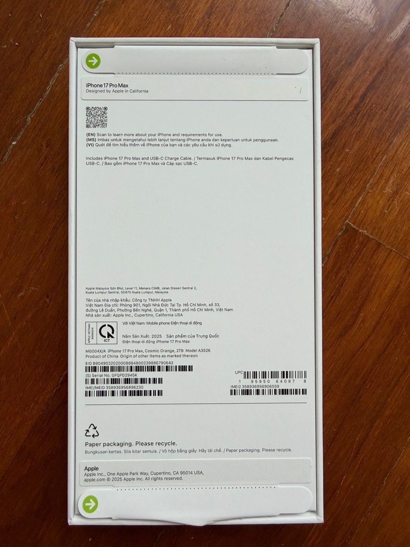 iPhone 17 Pro Max Cosmic Orange 2TB, Mobile Phones & Gadgets, Mobile ...