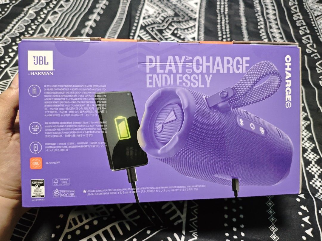JBL Charge 6 Purple, Audio, Soundbars, Speakers & Amplifiers on Carousell