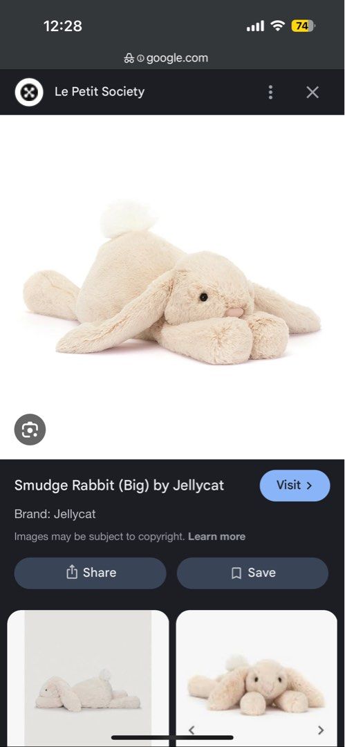 Jellycat Smudge Rabbit (Big), Hobbies & Toys, Toys & Games on Carousell