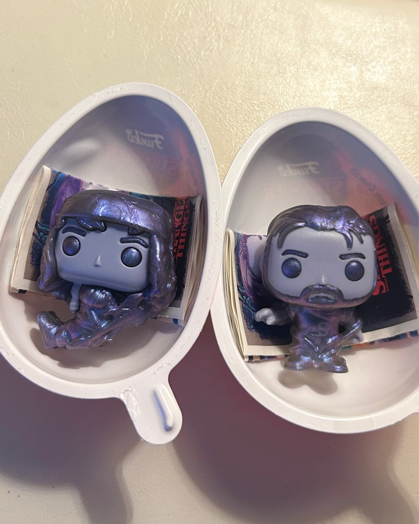 kinder joy stranger things funko — eddie, hopper, Hobbies & Toys, Toys ...