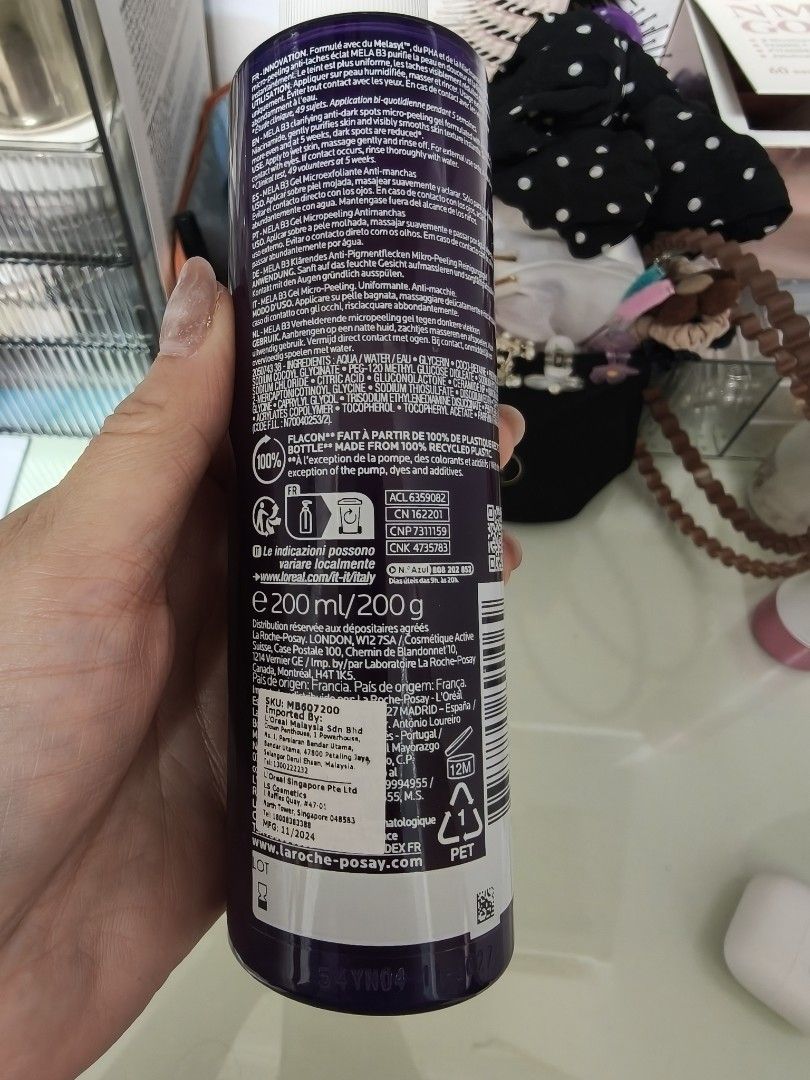 La Roche-Posay Mela B3 Micro-Peeling Gel 200ml, Beauty & Personal Care ...