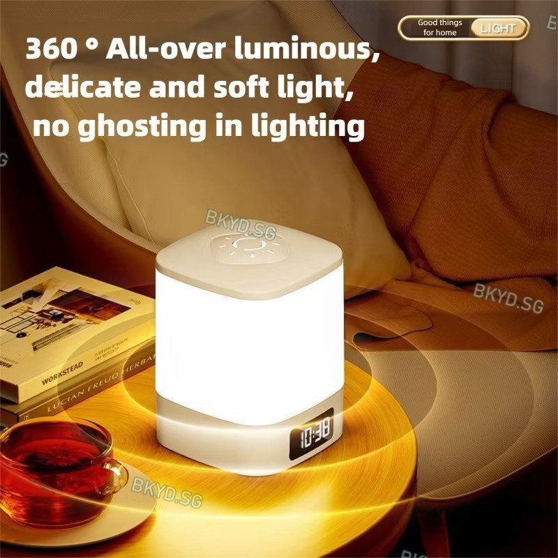 LED Table Lamp with Clock and Remote Control, Furniture & Home Living ...