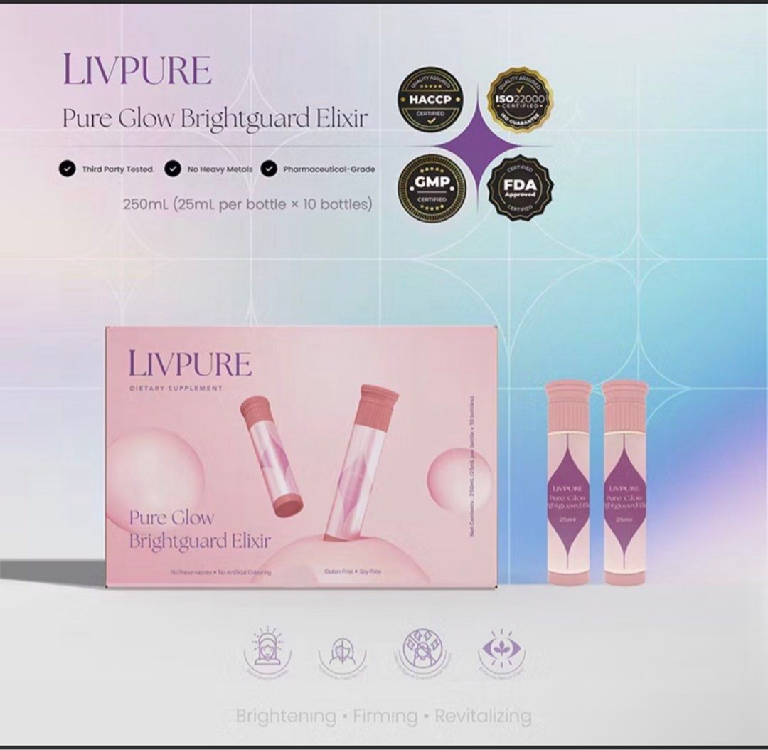 Livpure Pure Glow Brightguard Elixir - 10 Bottles, Health & Nutrition ...