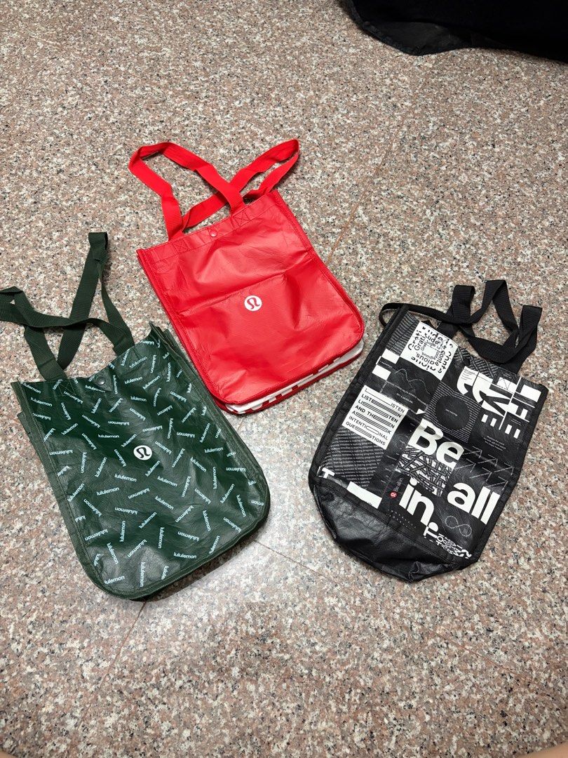 Lululemon Reusable Tote Bags - Various Colors, Women's Fashion, Bags ...