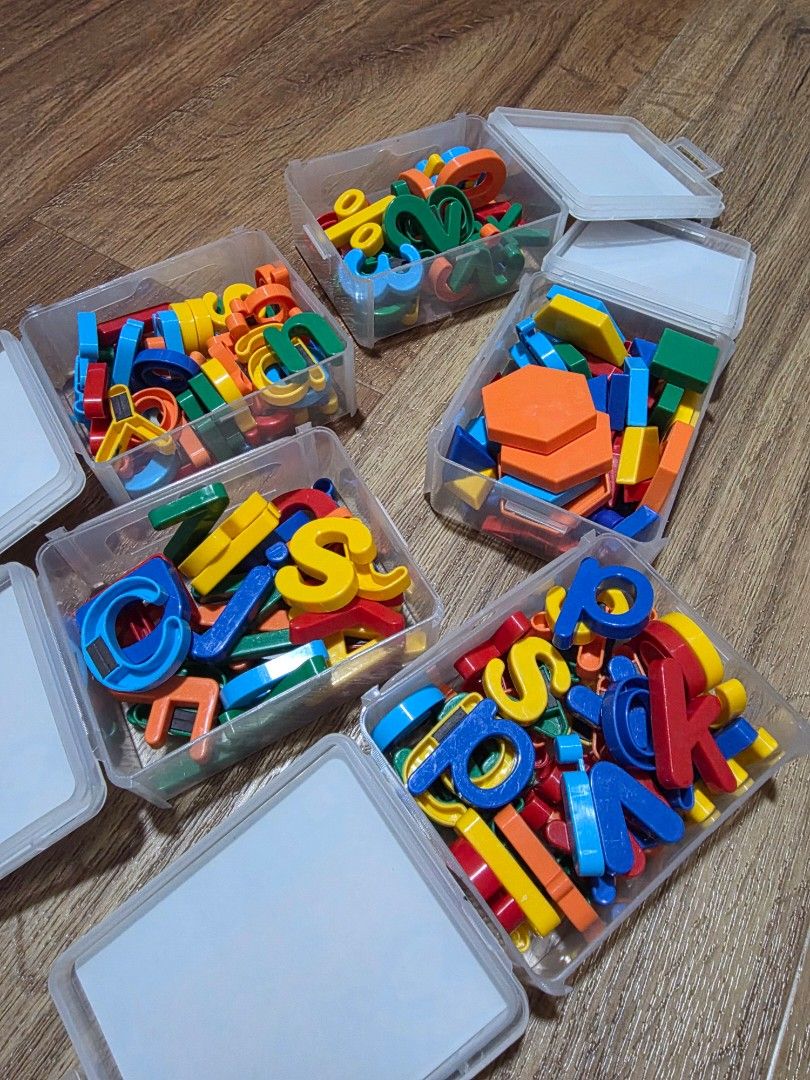 Magnetic Letters, Numbers and Geometry Set, Hobbies & Toys, Stationery ...